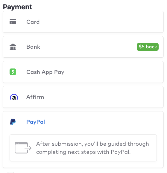 Add custom payment methods | Stripe Documentation