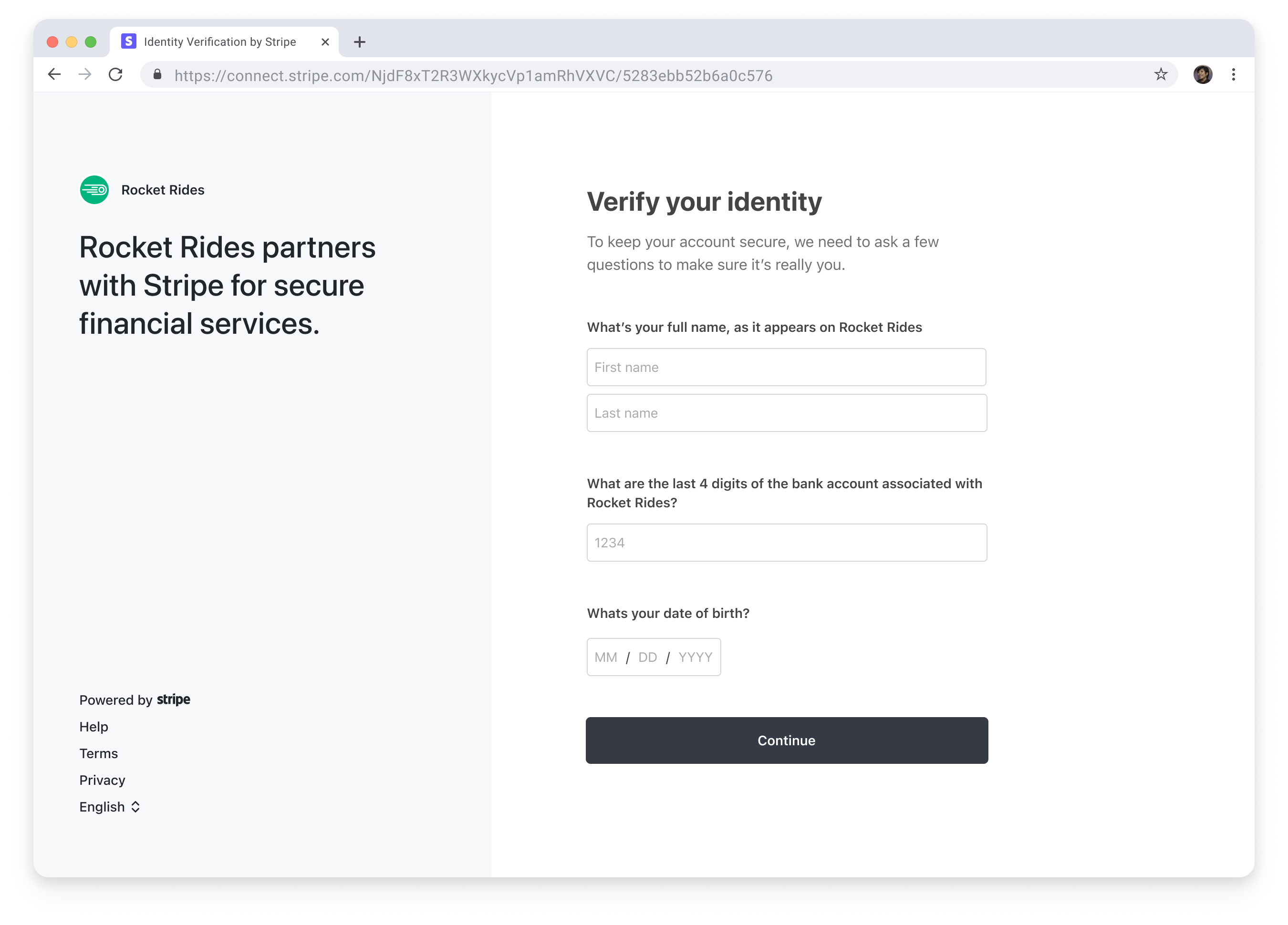 Remediation link process walkthrough | Stripe Documentation