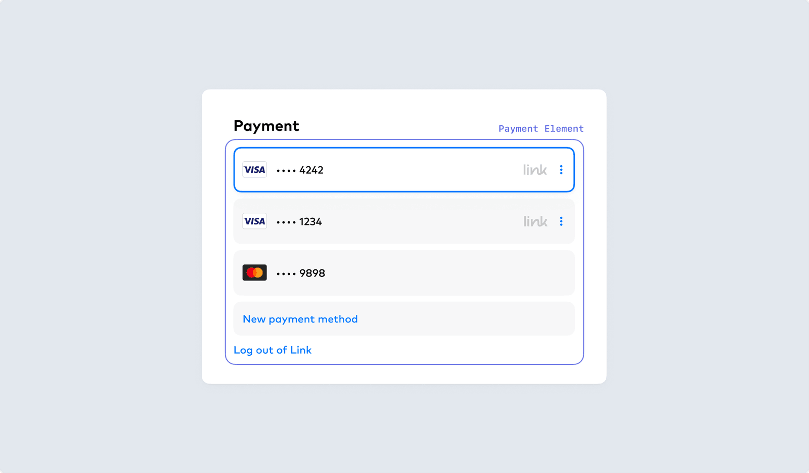Build a custom checkout page that includes Link | Stripe Documentation