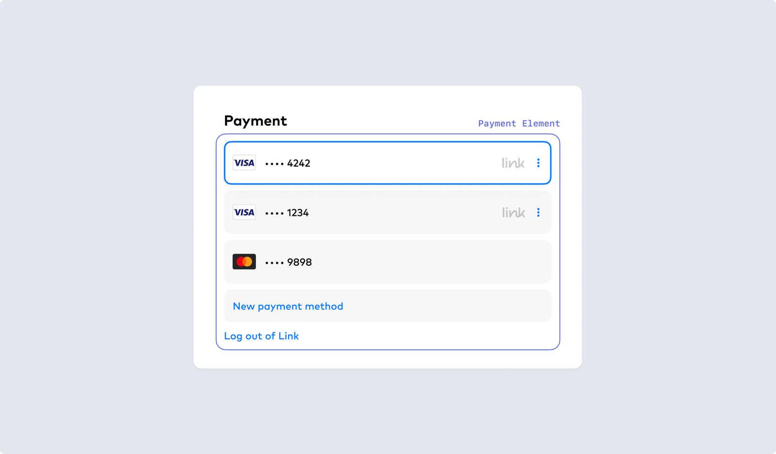 Build a custom checkout page that includes Link | Stripe Documentation