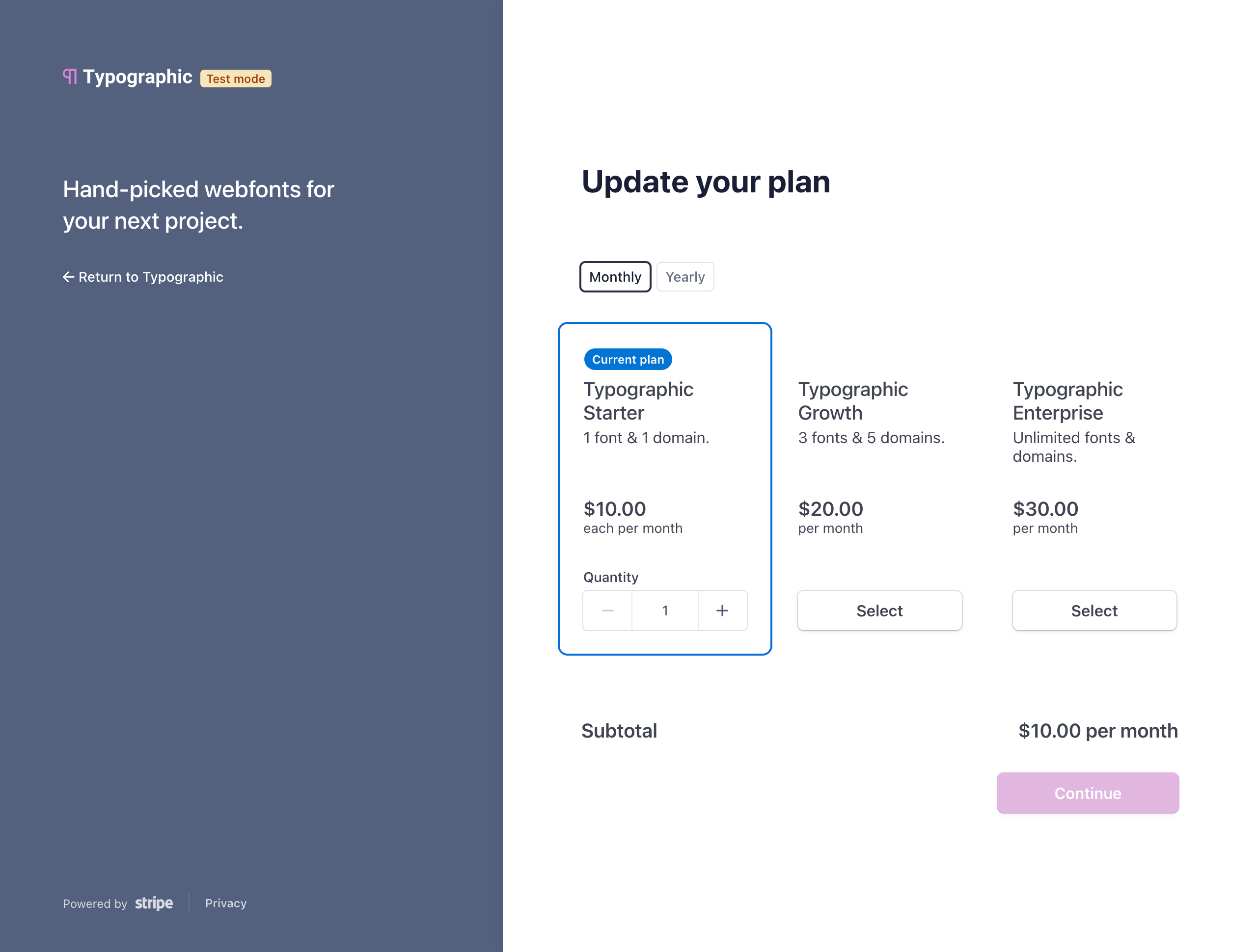 Deep links in the customer portal | Stripe Documentation
