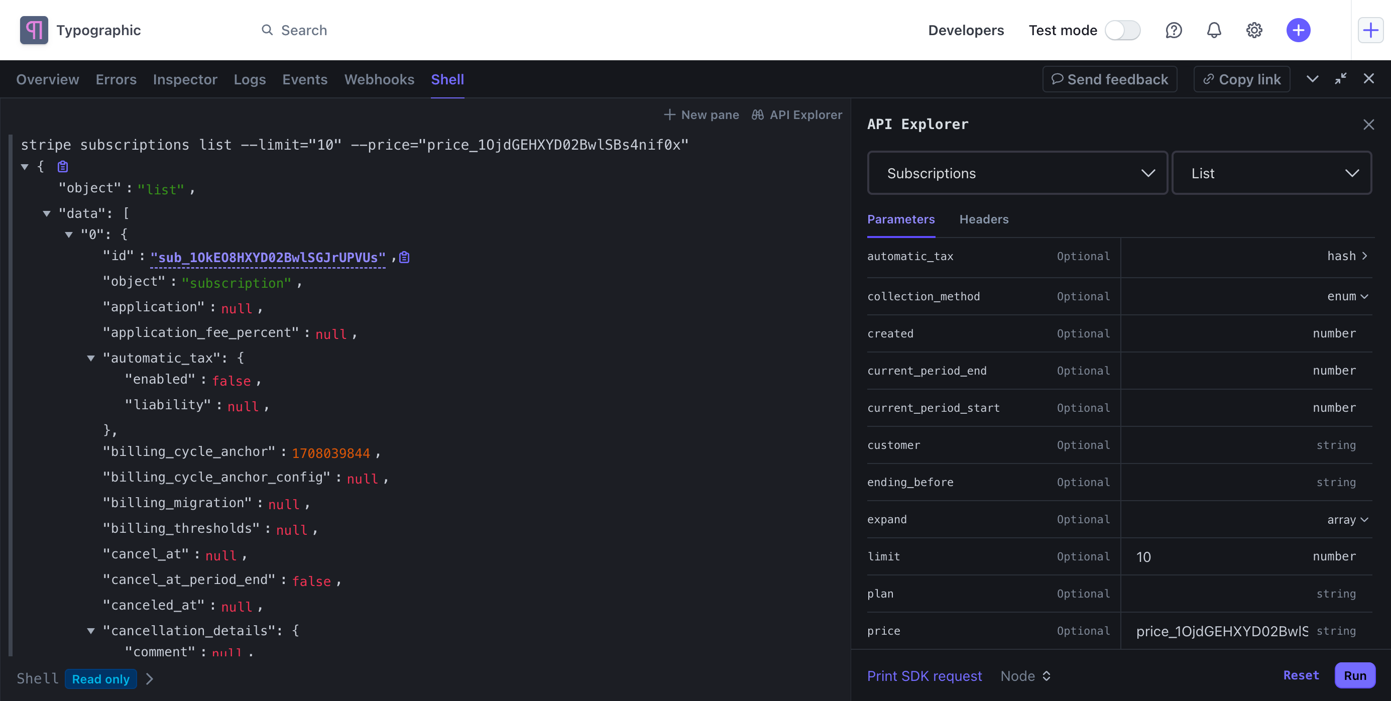 Workbench | Stripe Documentation